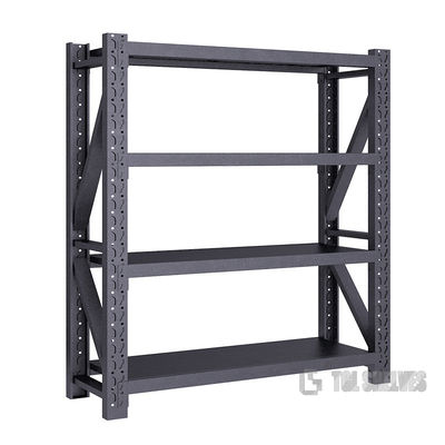 Adjustable Industrial 4 Layers Warehouse Shelf Racks Commercial Metal ...