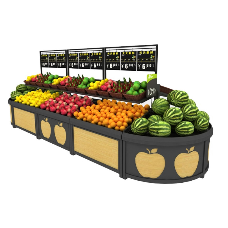 ODM Fruit And Veg Display Stands , Display Vegetable Rack For Shop 1200 ...