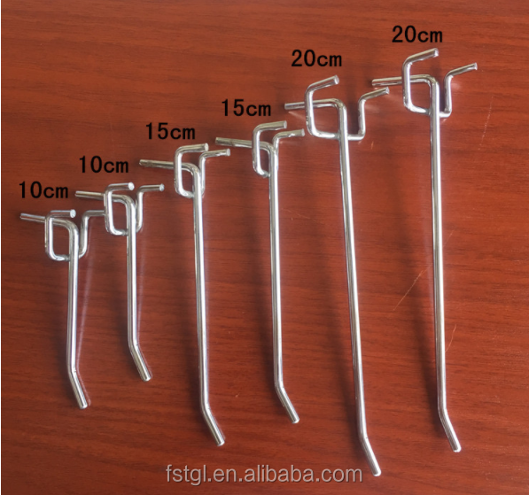 Pegboard Locking Security Display Hook Hole Spacing Steel Hooks for ...